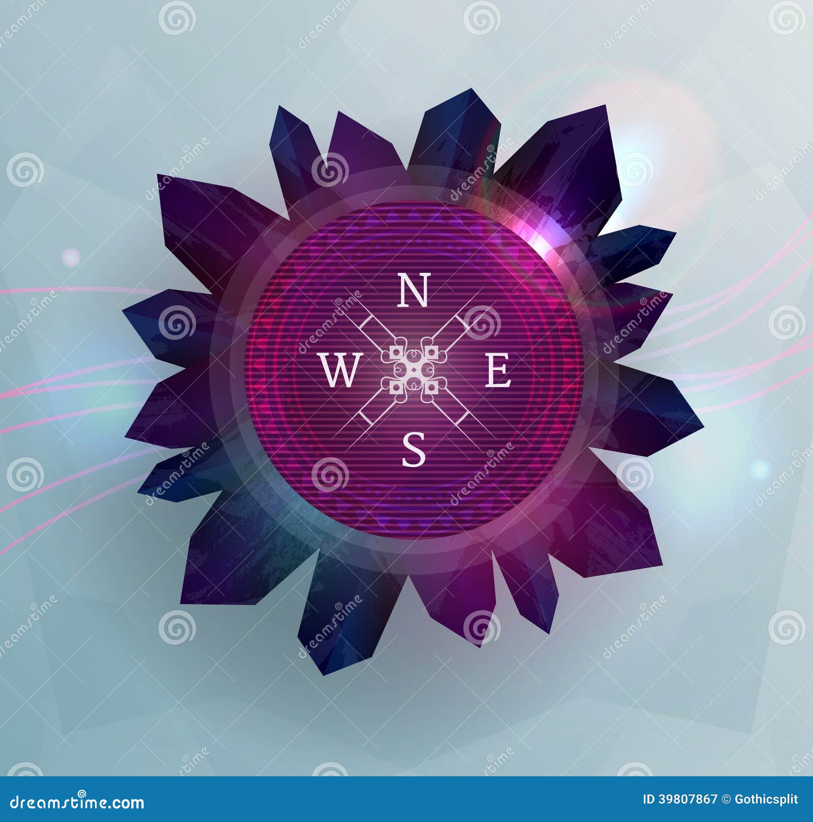 Fantasy Compass Cartoon Vector | CartoonDealer.com #39807901