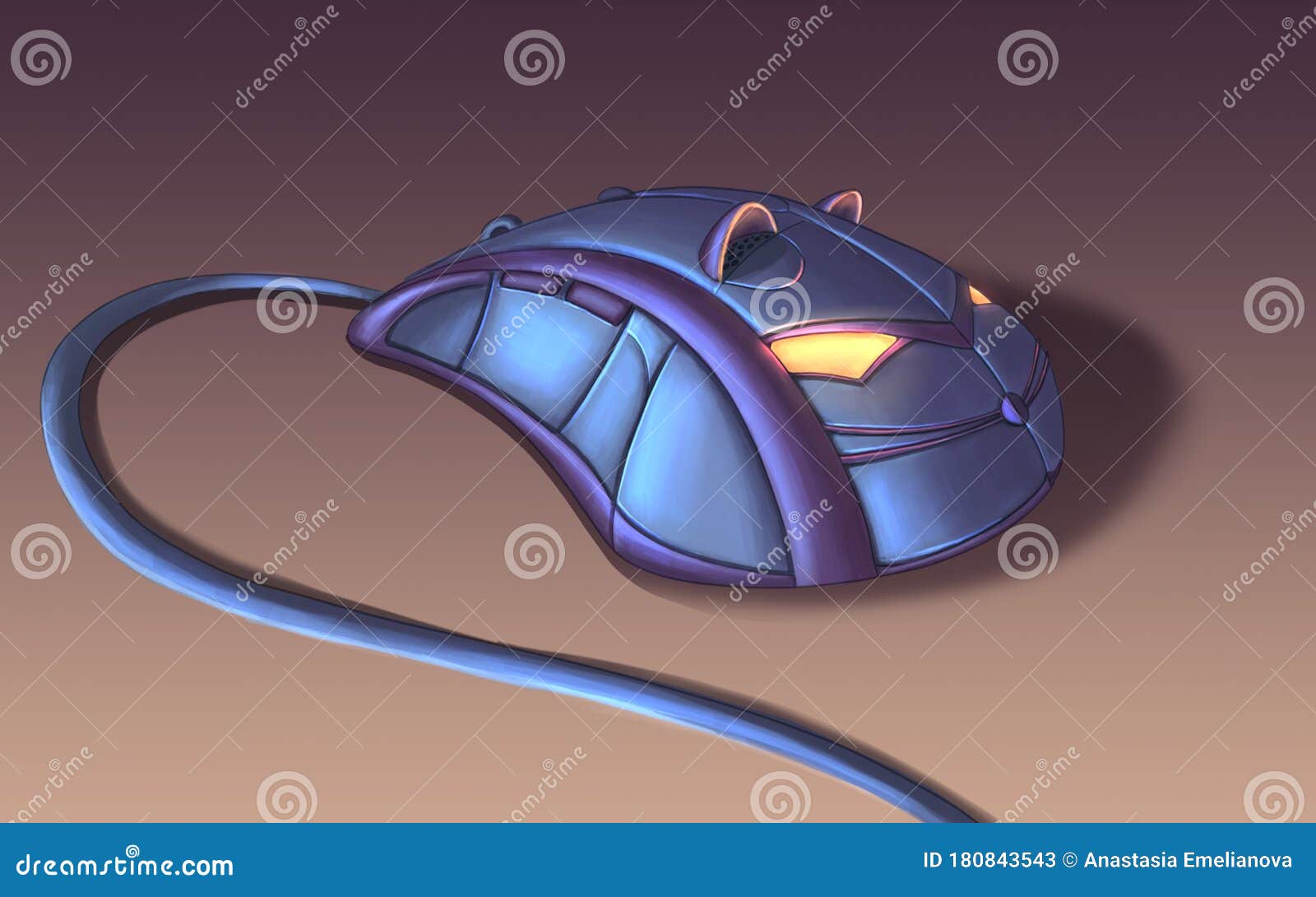 Fantasy Computer Mouse Digital Illustration Stock Illustration ...