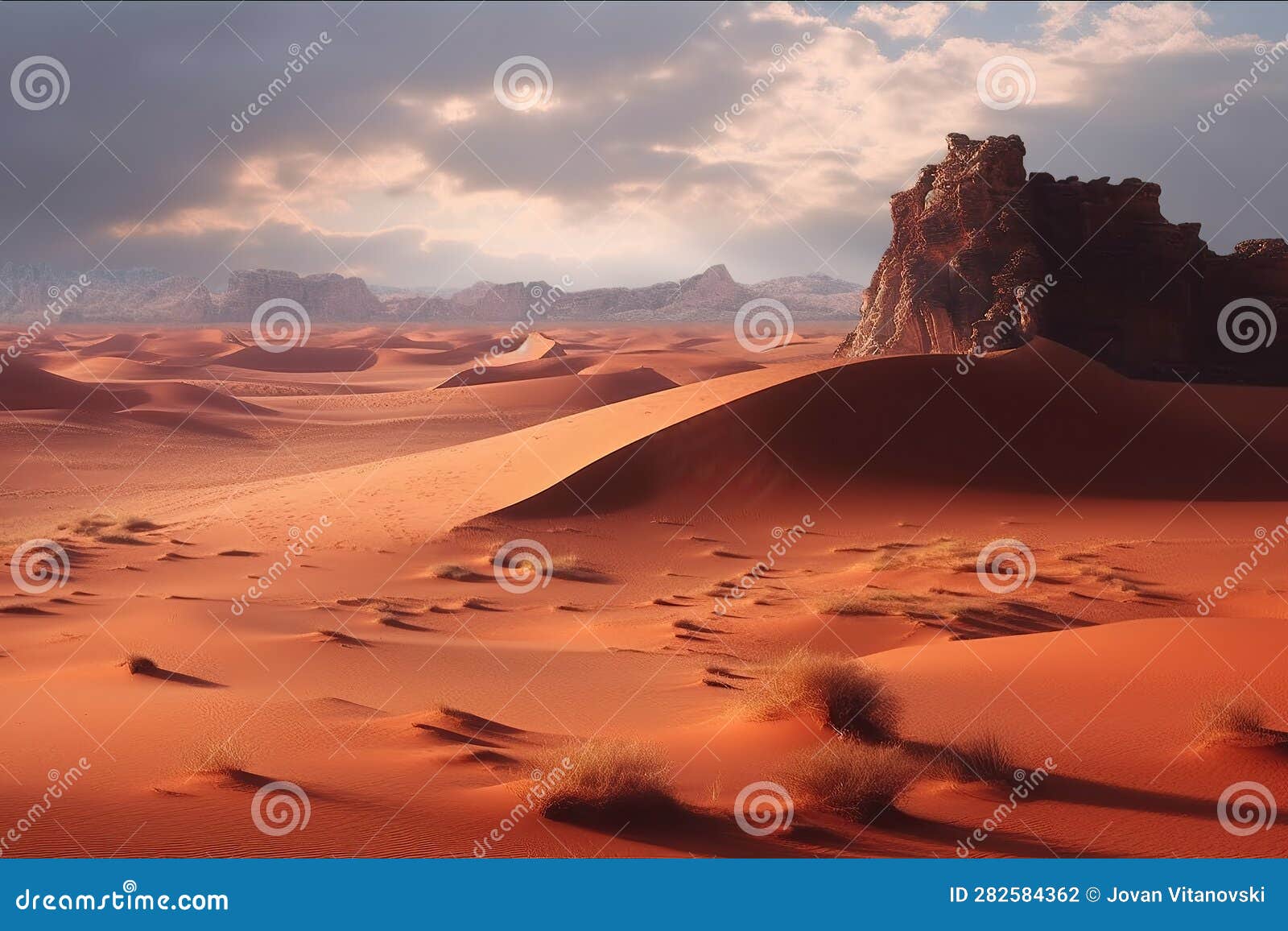 Fantasy Concept Art. Windblown Desert Generative AI Stock Illustration ...