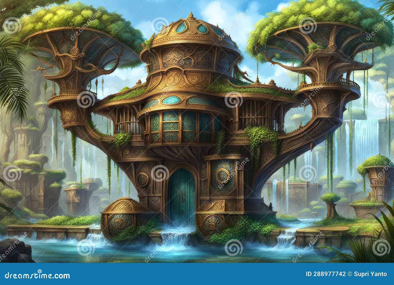 Fantasy Concept Background of Stunning Forest Landscape Magical ...