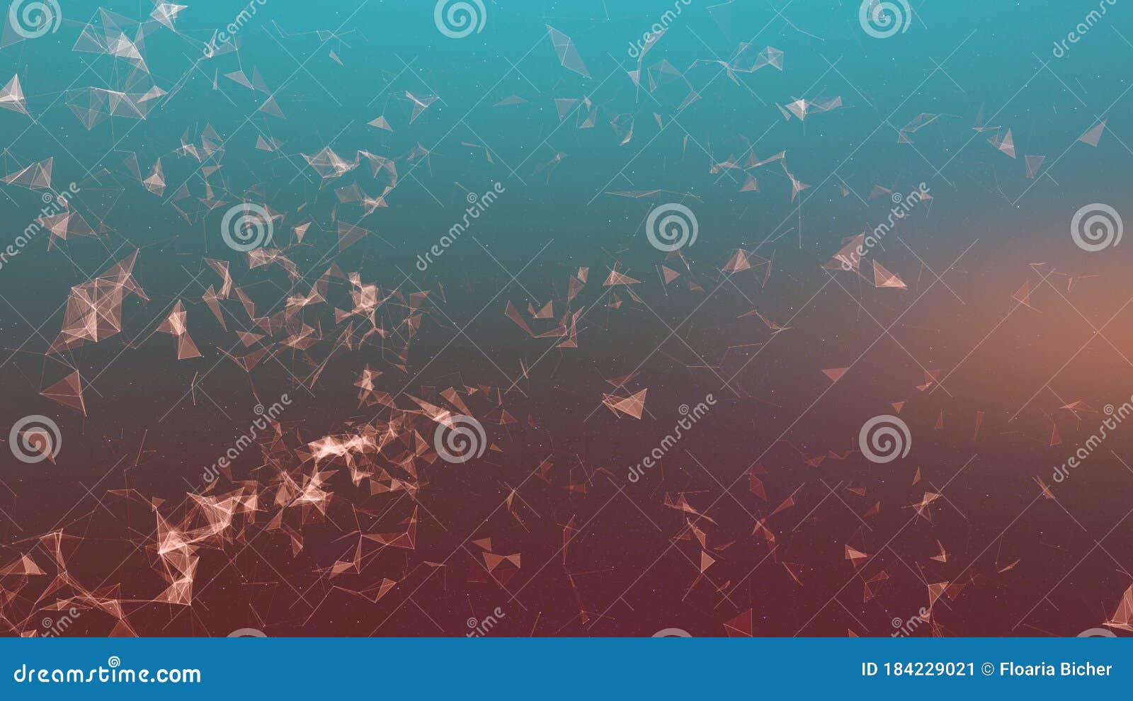 Flow of Transparent Particles on a Colourful Background. Stock Video ...