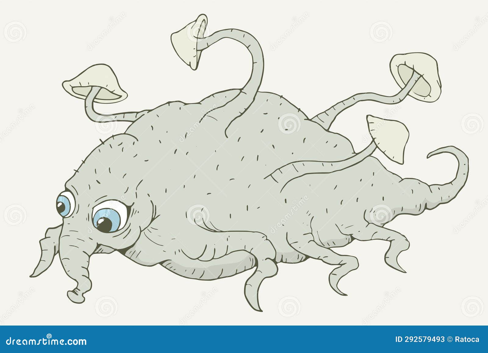 Fantasy Creature Illustration Stock Vector - Illustration of sketch ...