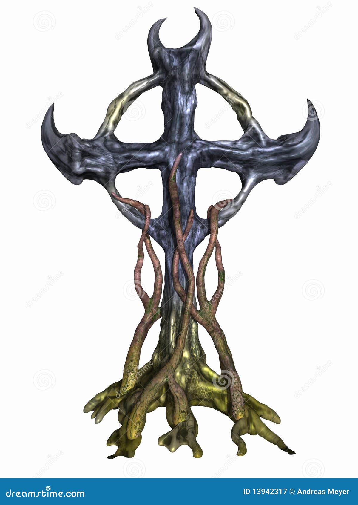 Fantasy Cross stock illustration. Illustration of faith - 13942317