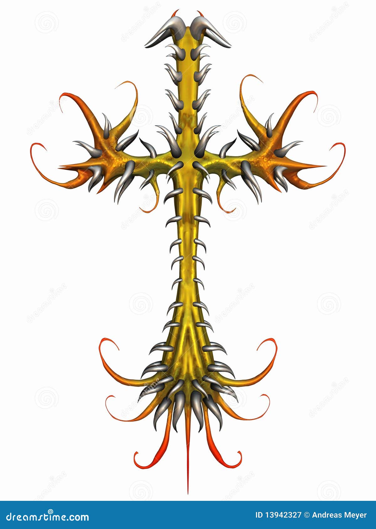 Fantasy Cross stock illustration. Illustration of silence - 13942327