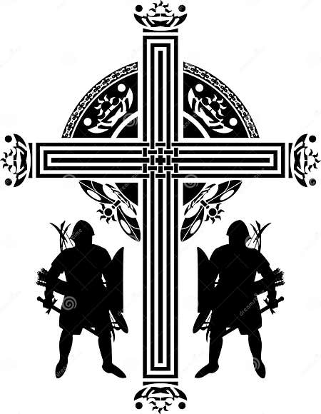 Fantasy crusaders cross stock vector. Illustration of gothic - 15914922