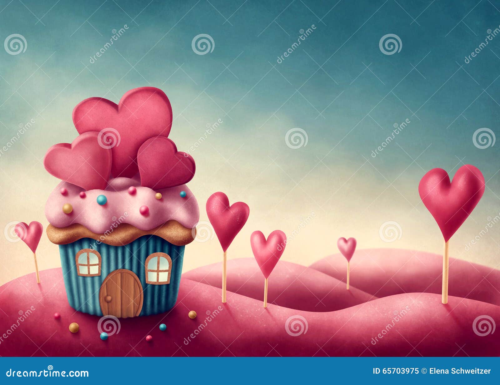 Cake House Logo. Baking And Bakery Emblem. Pink Badge With Cake And ...