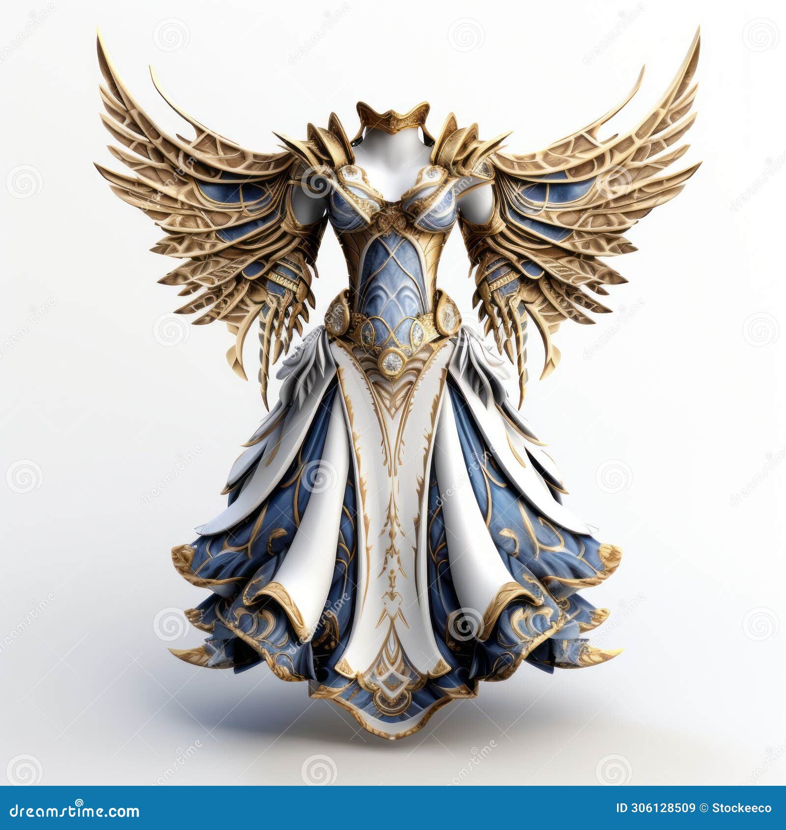Knightcore Angelic Dress Stunning 3d Rendering With Bold Character ...