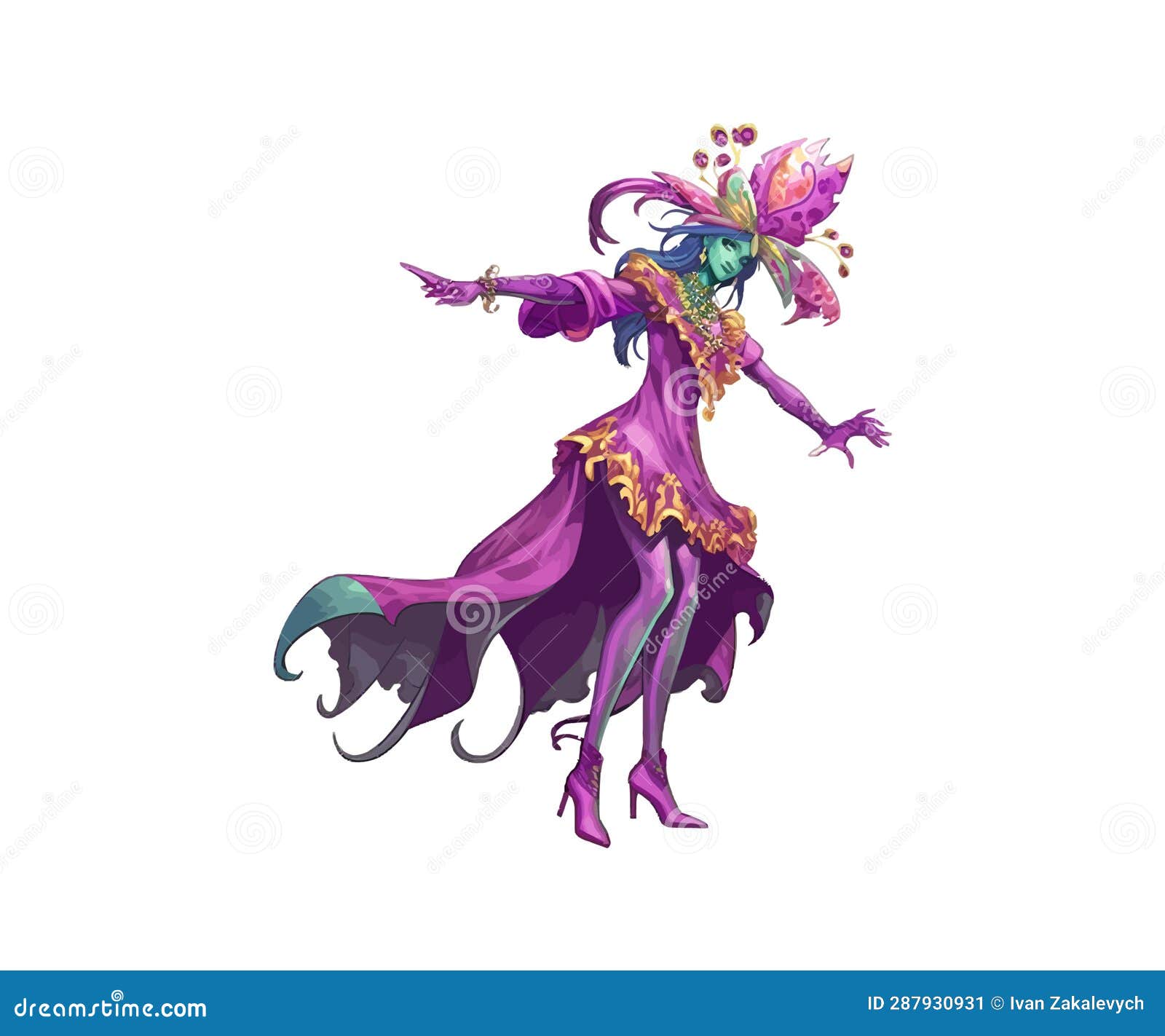 This is the Fantasy Dancing of the Wednesday. Vector Illustration ...