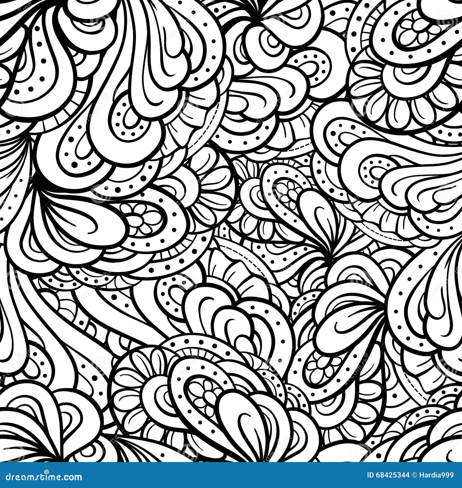 Fantasy Decorative Ornamental Seamless Pattern Stock Vector ...
