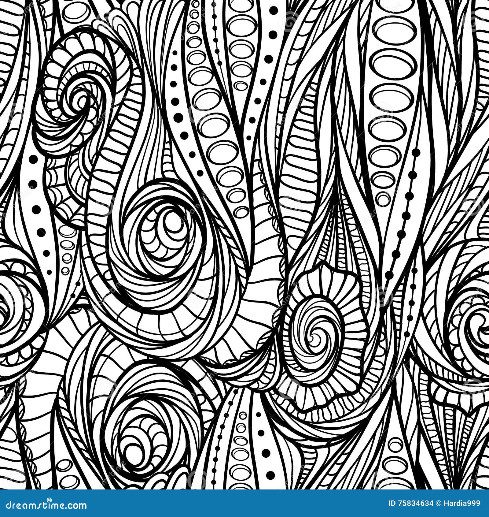 Fantasy Decorative Ornamental Seamless Pattern Stock Vector ...