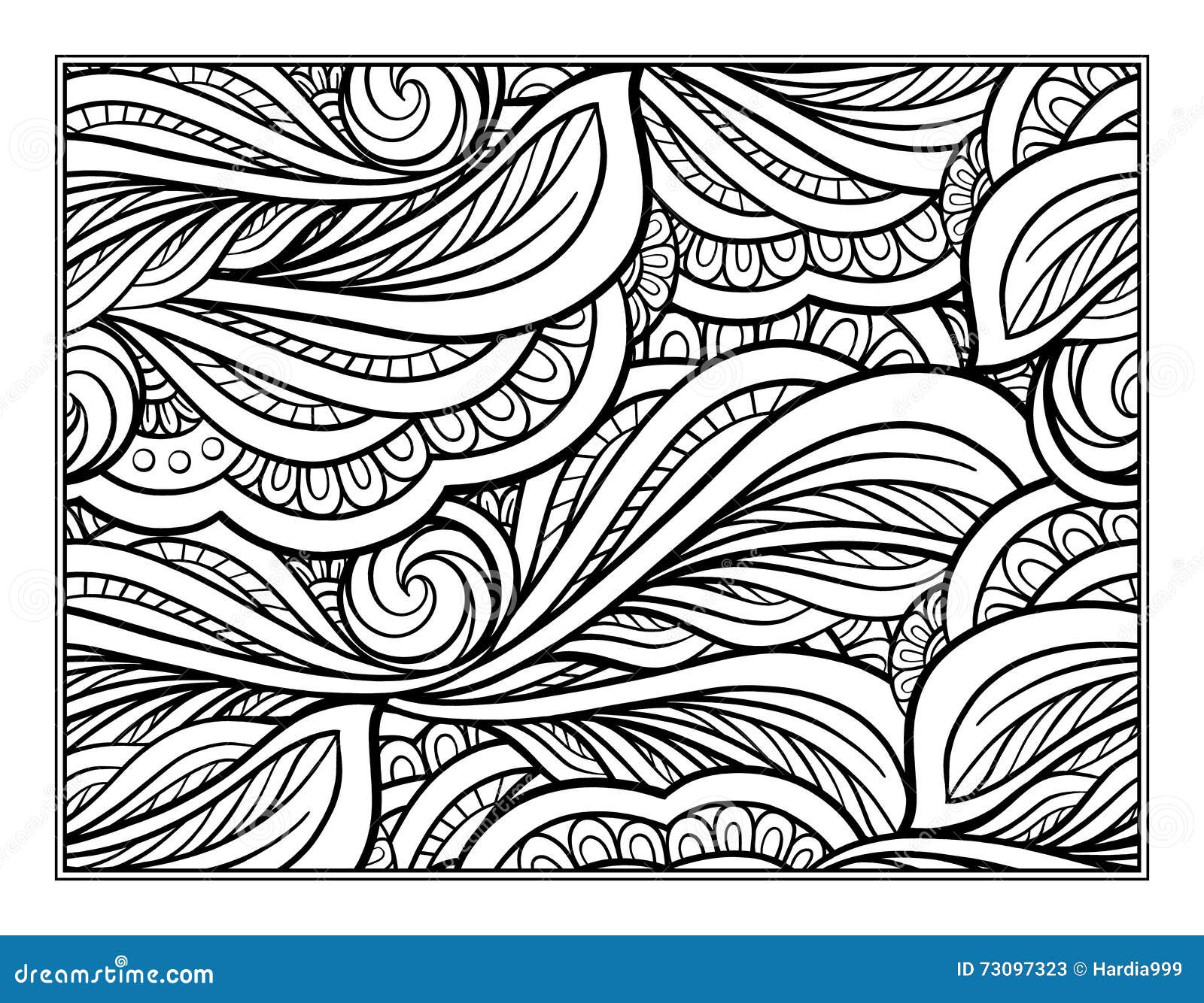 Fantasy decorative pattern stock vector. Illustration of floral - 73097323