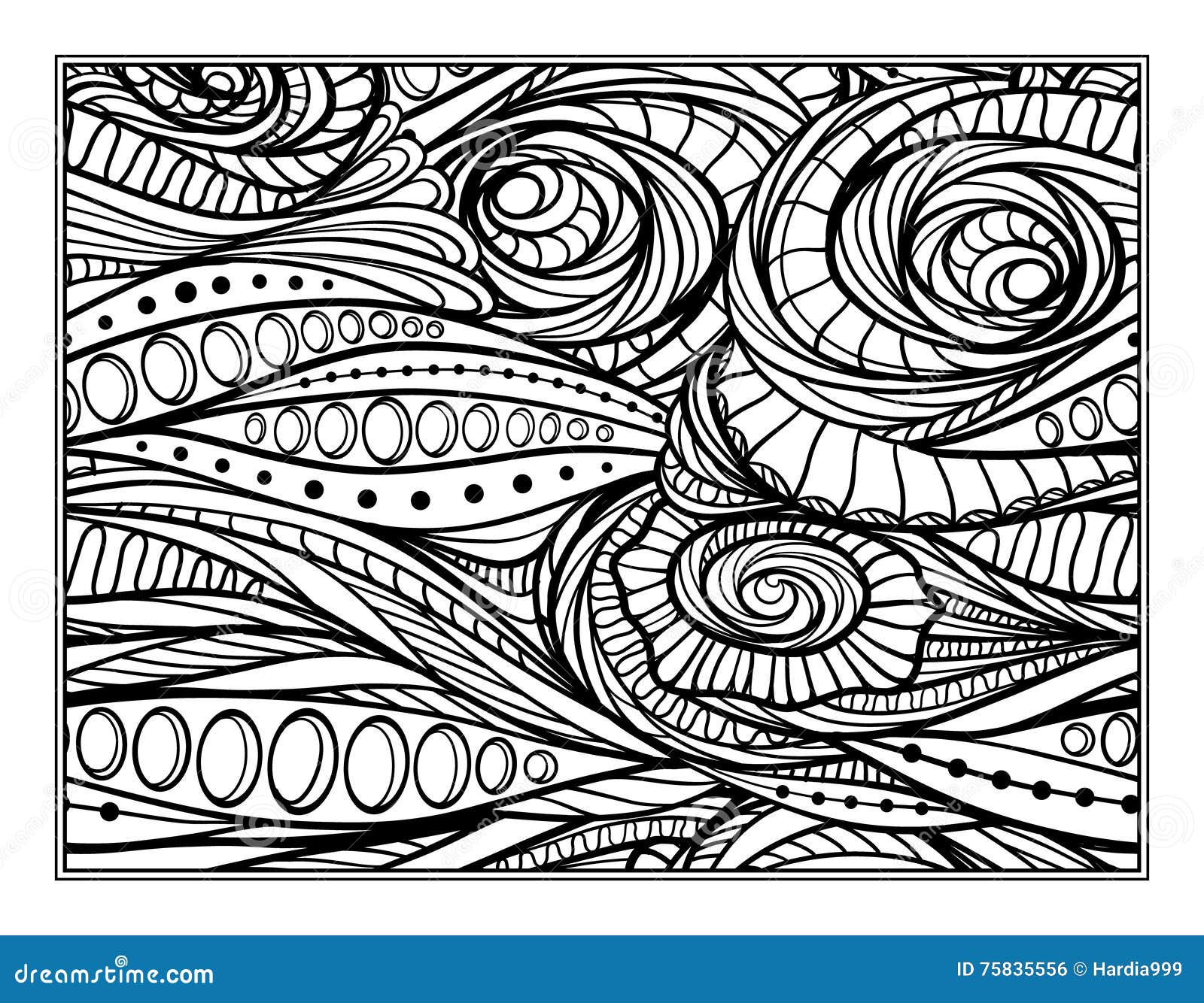 Fantasy decorative pattern stock vector. Illustration of antistress ...