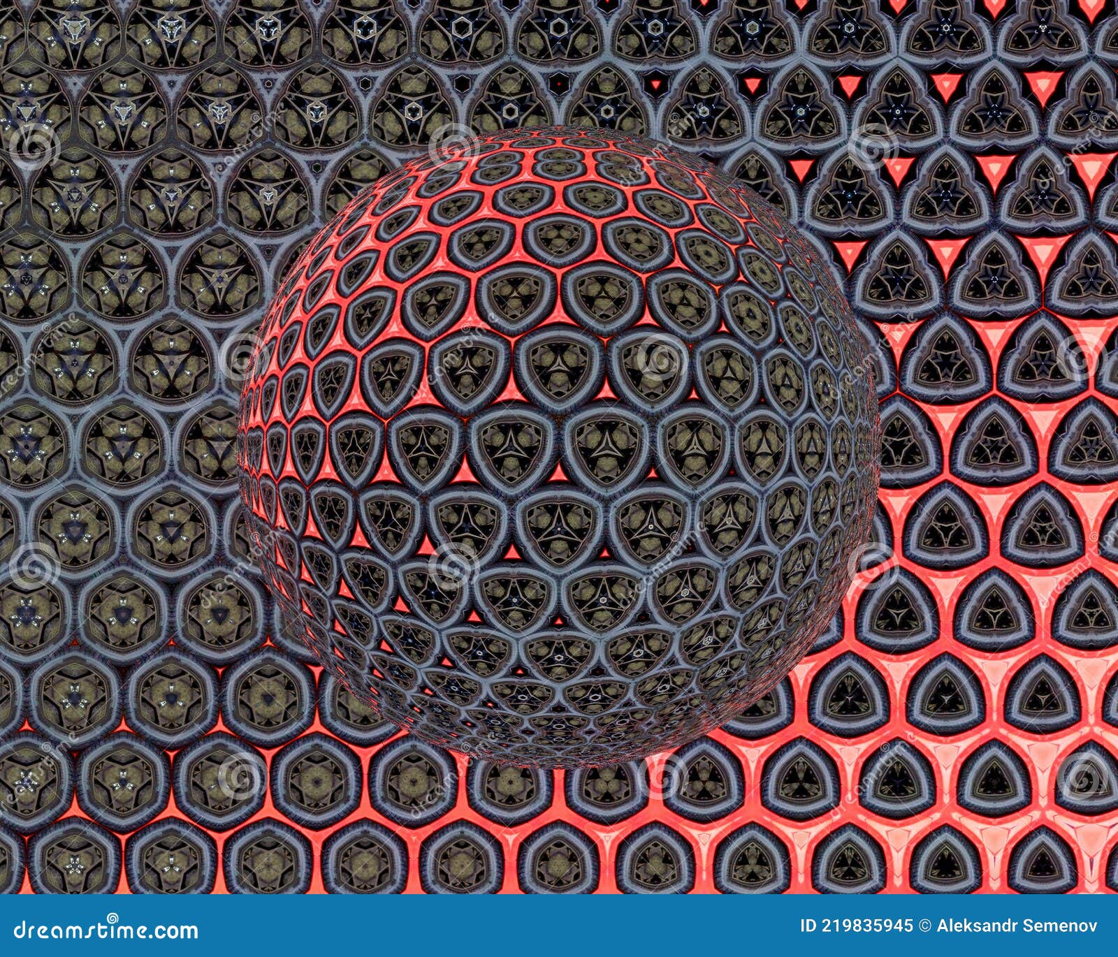 Fantasy Digital Sphere Background Creative-0001 Stock Illustration ...