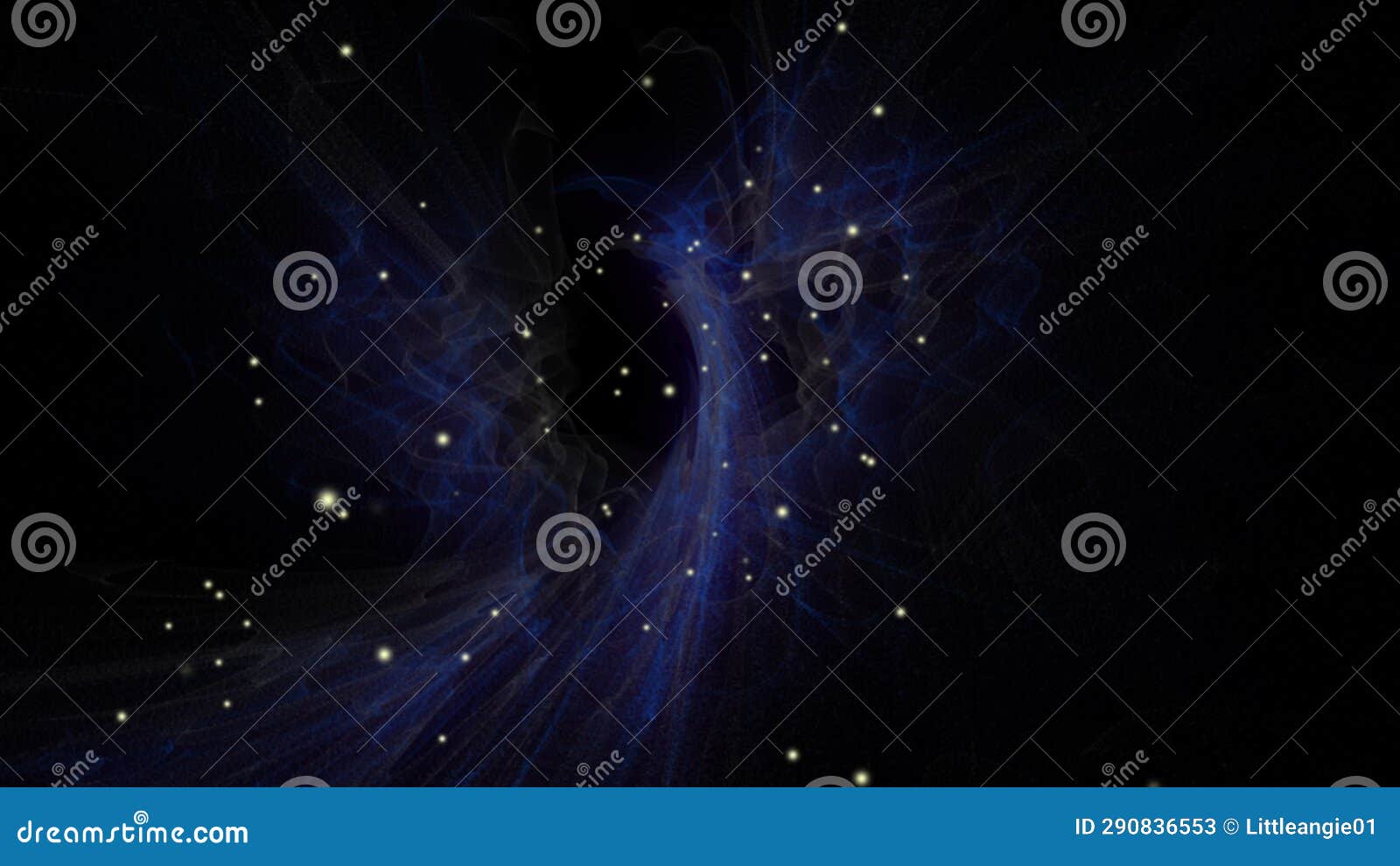 Fantasy Distant Mysterious Galaxy Gasses and Rocks Float in Deep Space ...