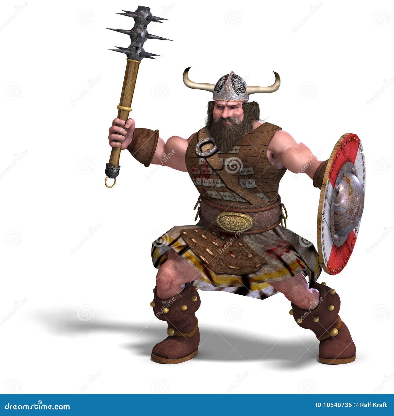 Fantasy Spike Weapon With Long Wooden Handle Royalty-Free Stock Image ...