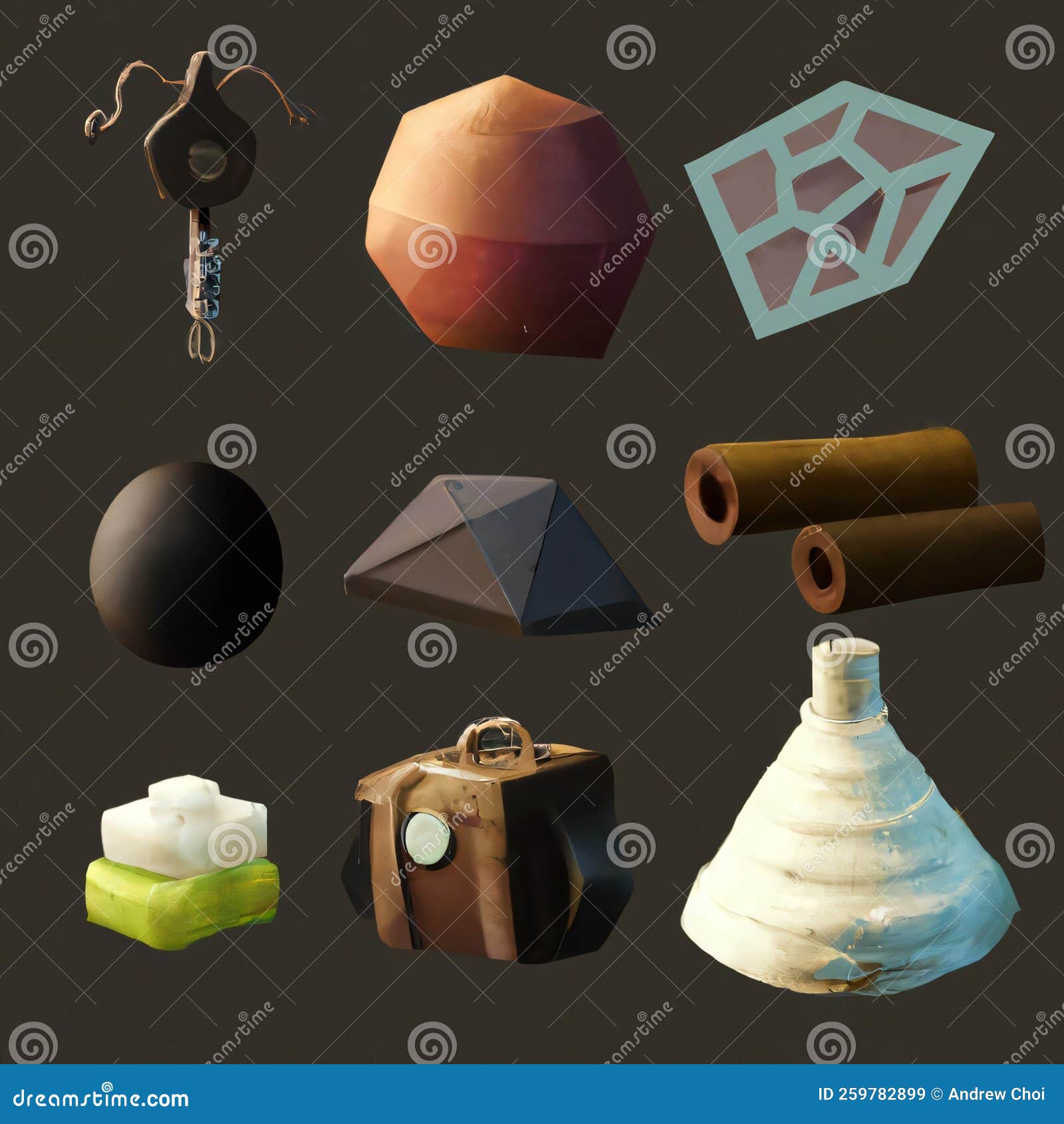 Fantasy Earth Element Objects Assets for Video Games and RPG Style ...