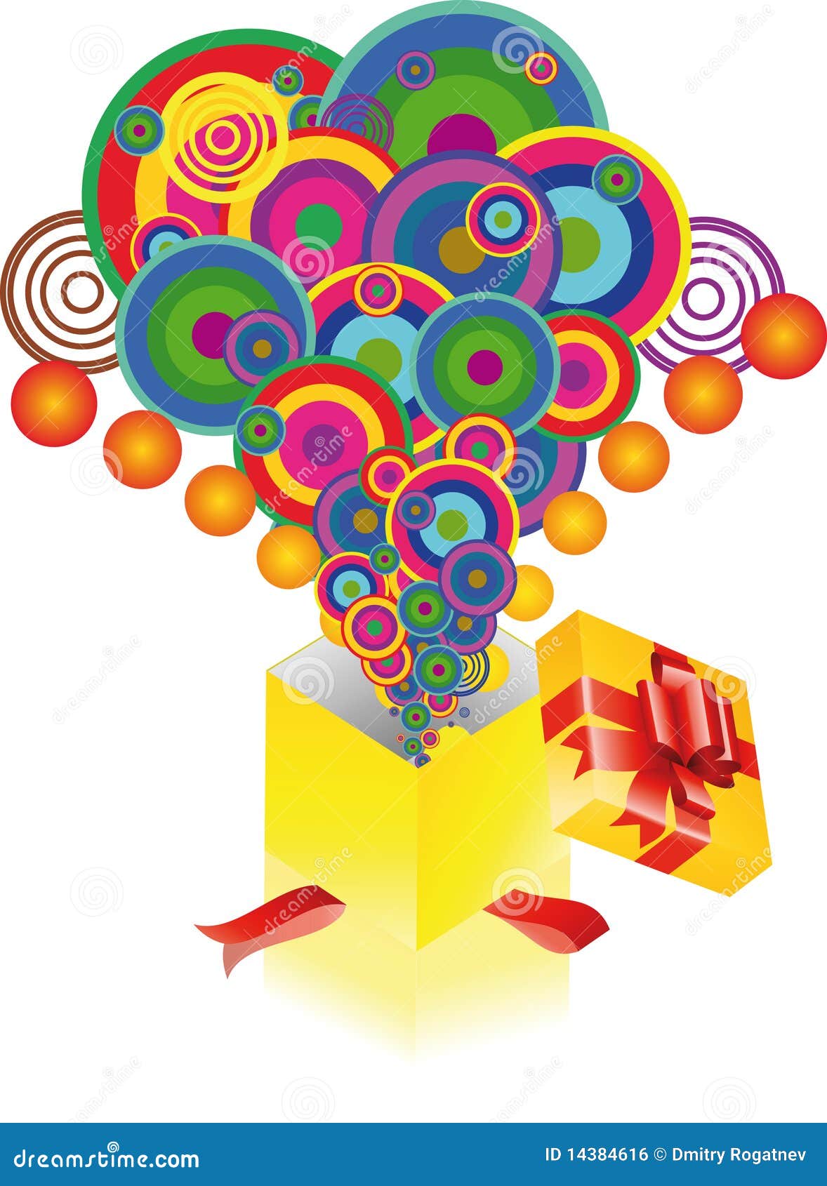 Fantasy Explosion from a Box Stock Vector - Illustration of happy ...