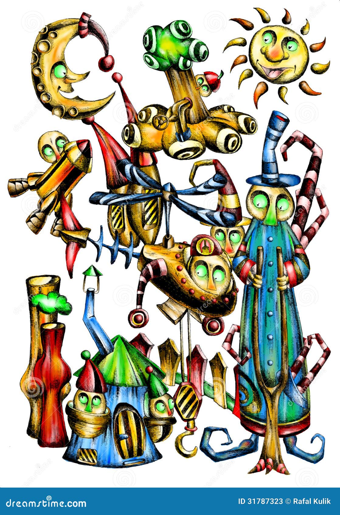 Fantasy fable for kids stock illustration. Illustration of fairytale ...