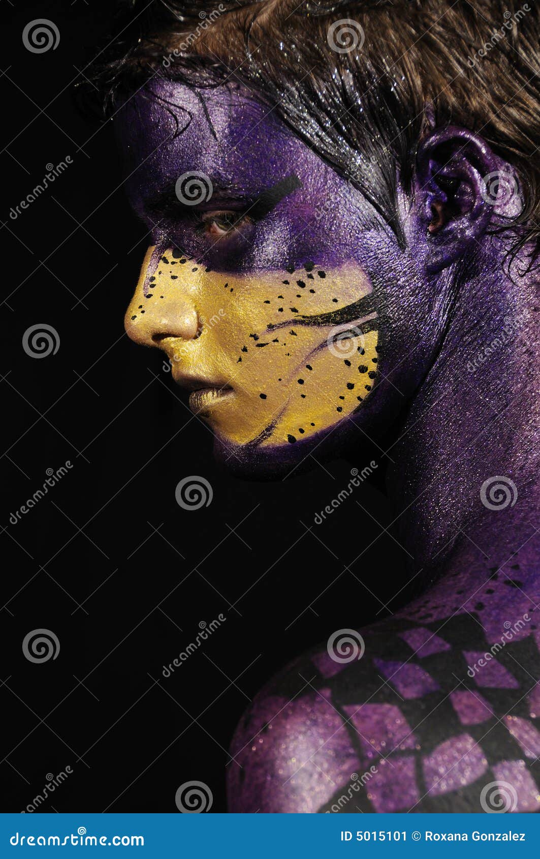 Fantasy face stock image. Image of colorful, carnival - 5015101