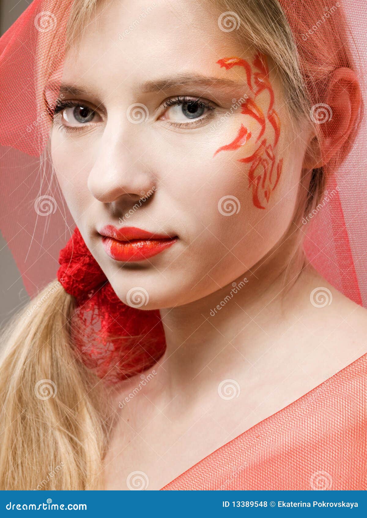 Fantasy face-art stock photo. Image of adult, model, beauty - 13389548