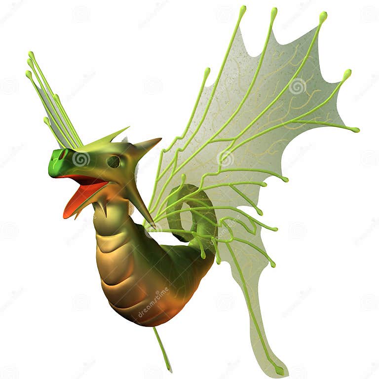 Fantasy Faerie Dragon stock illustration. Illustration of render - 6819906