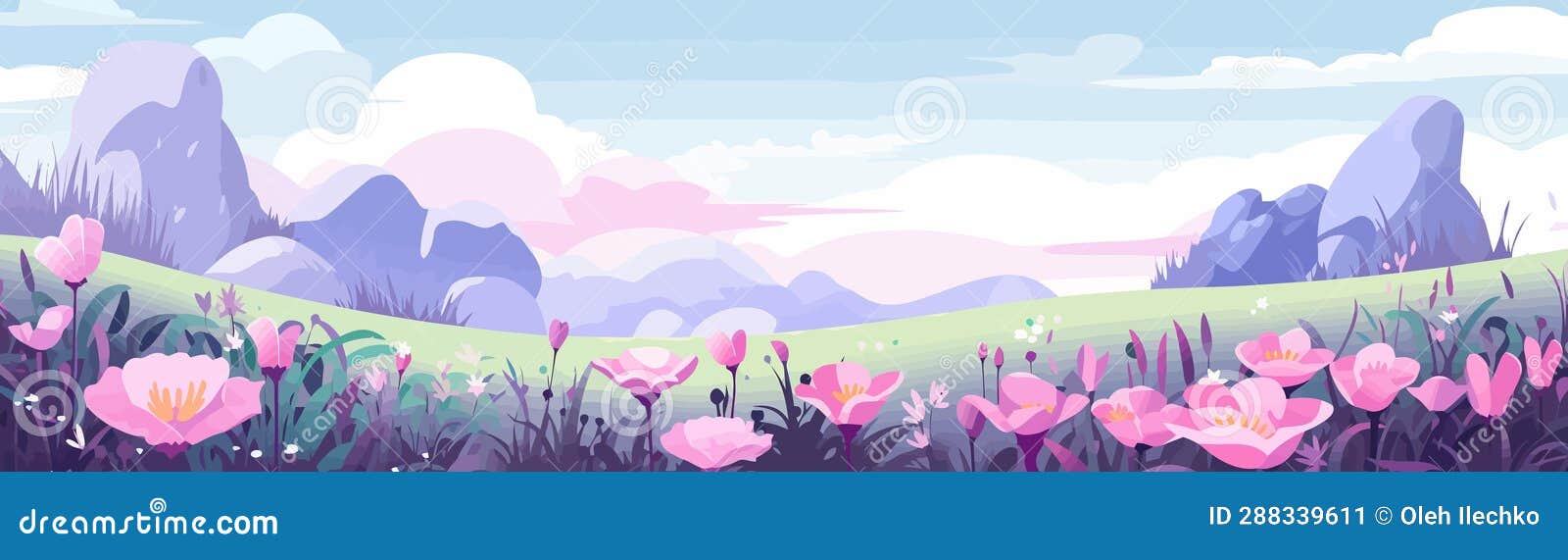 Fantasy Field Vector Flat Minimalistic Isolated Illustration Stock ...