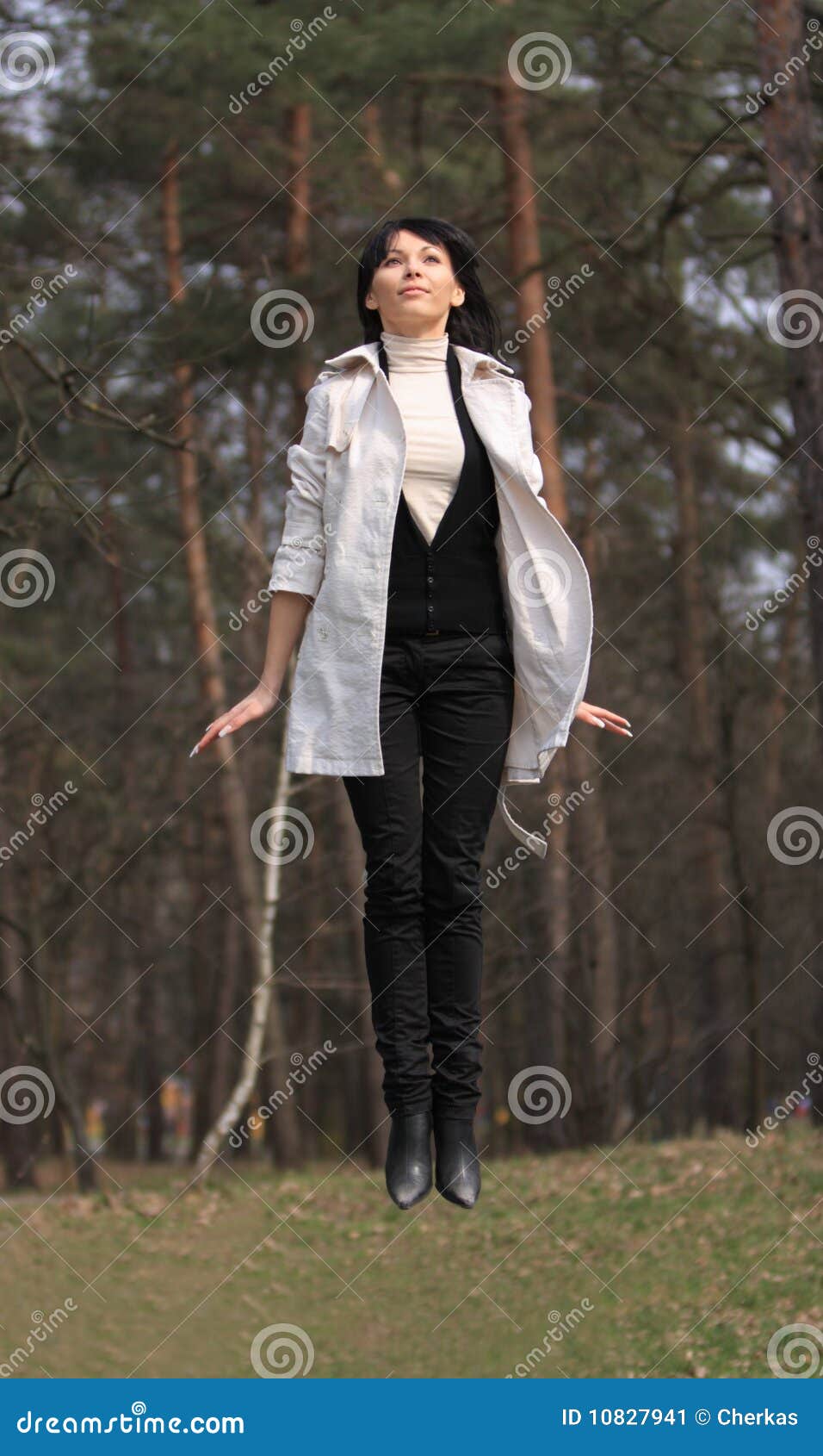 Fantasy flight of girl. stock image. Image of healthy - 10827941