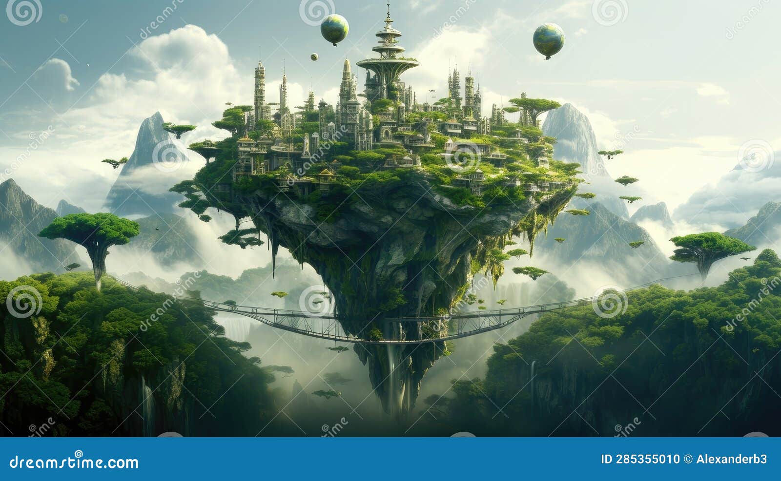 Fantasy Floating Island. Discovering an Enchanting Realm of Magic and ...