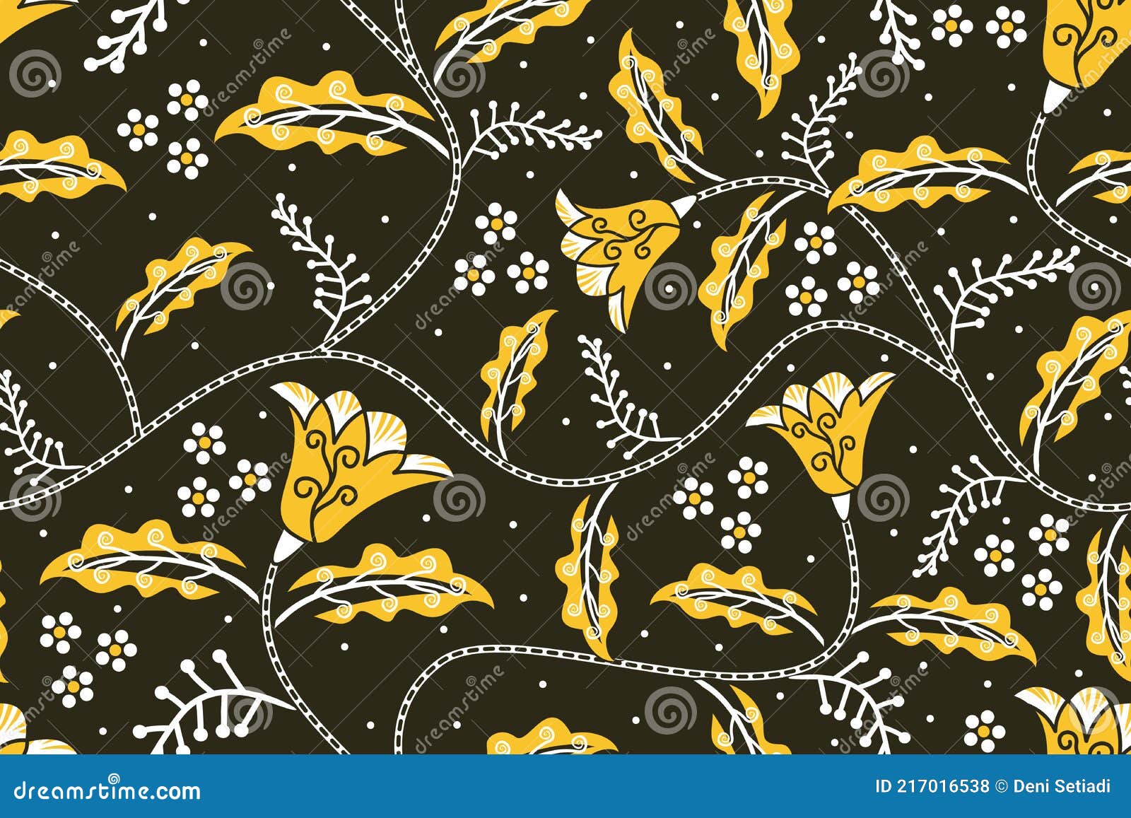 Fantasy Floral Seamless Pattern Vector Stock Vector - Illustration of ...