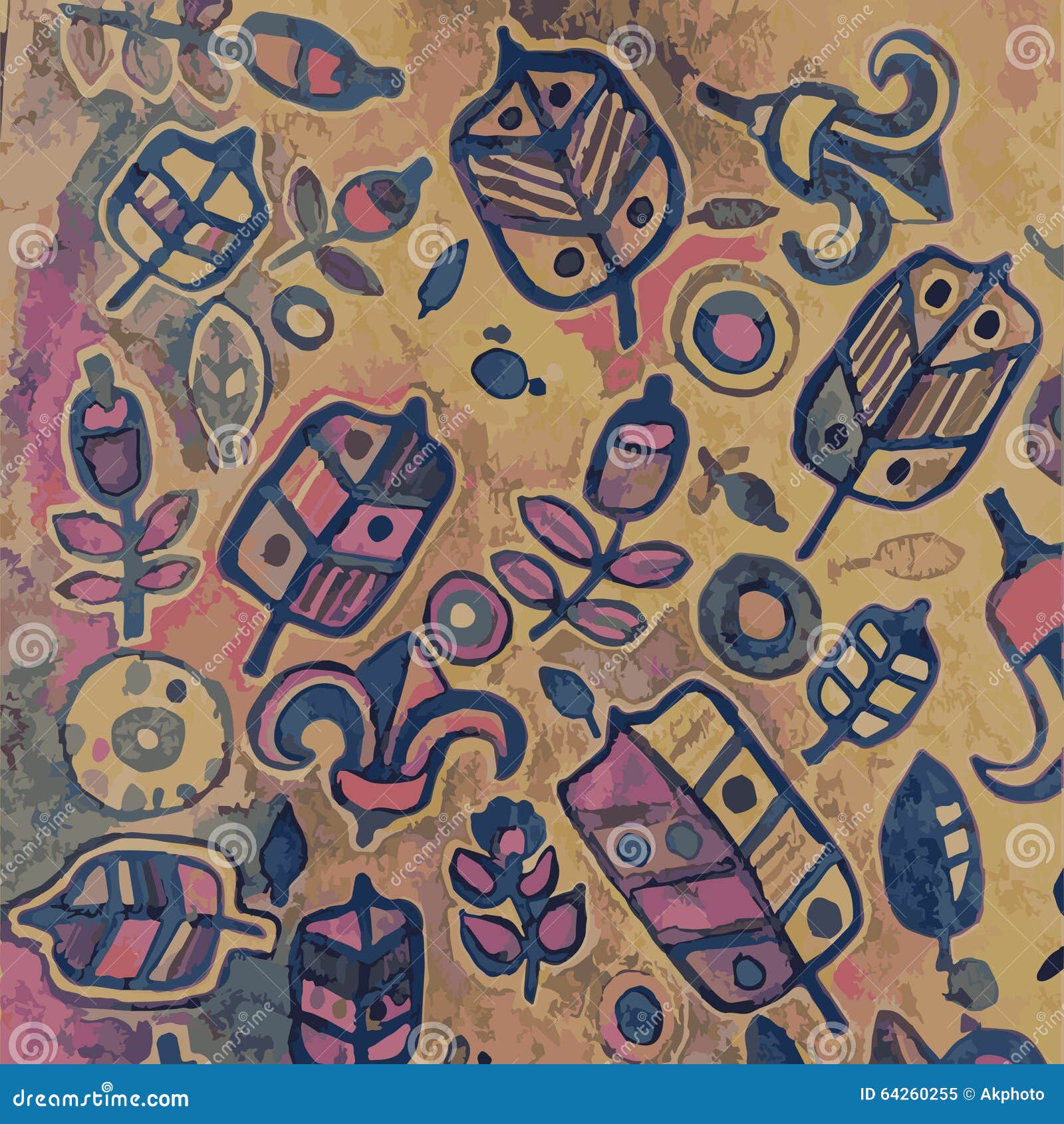 Fantasy Floral Vector Background Stock Vector - Illustration of ...