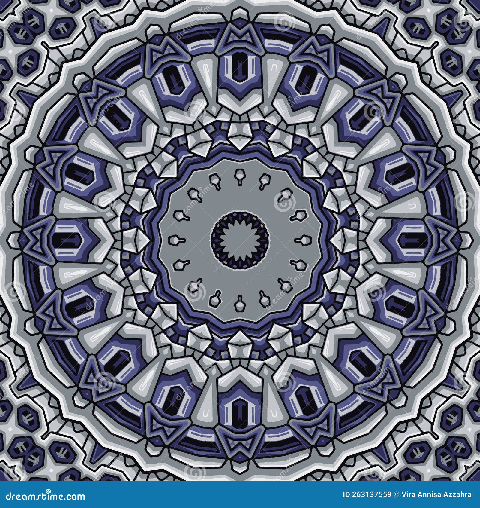 Fantasy Flower Mandala Background Illustration Stock Vector ...