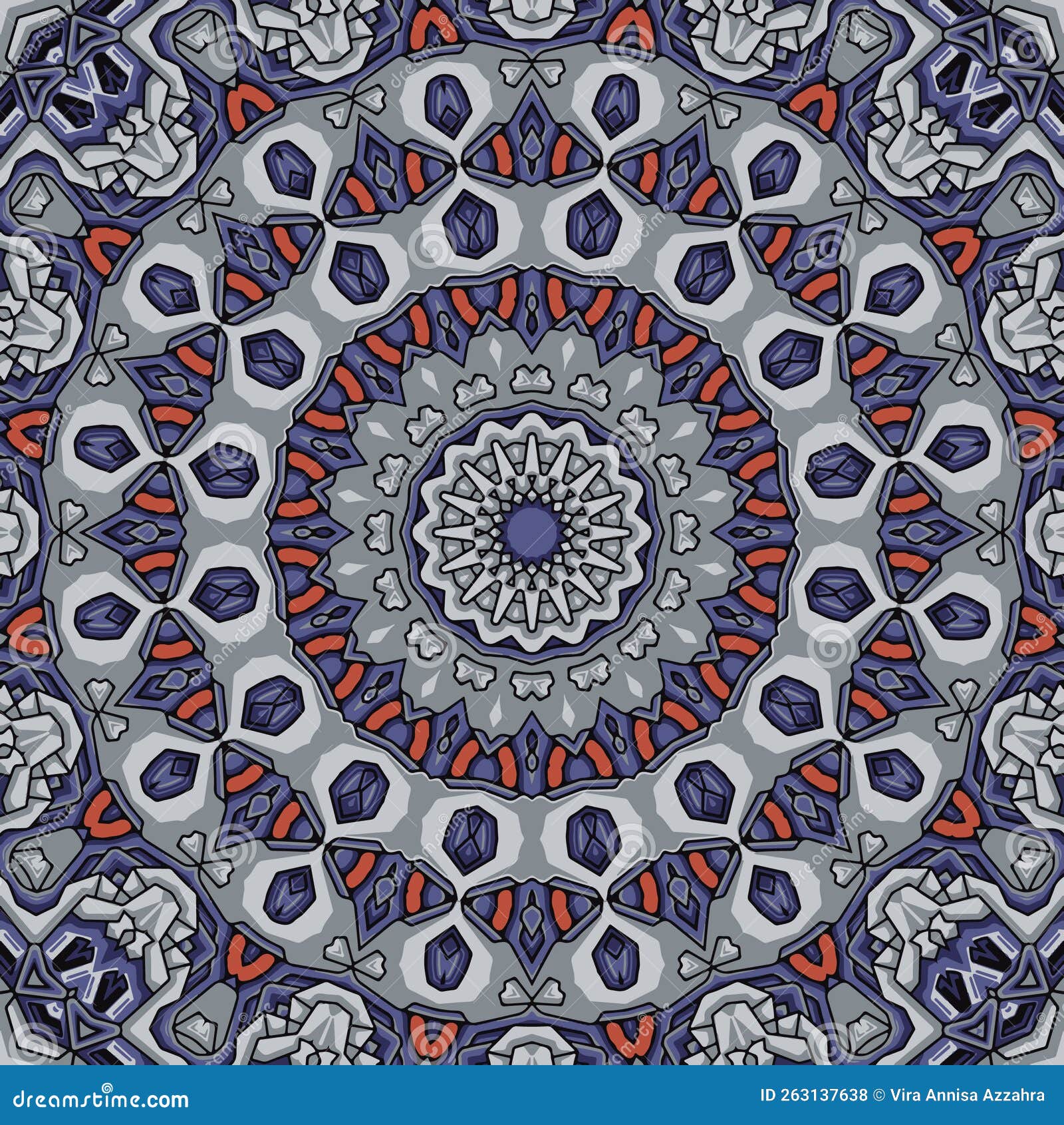 Fantasy Flower Mandala Background Illustration Stock Vector ...