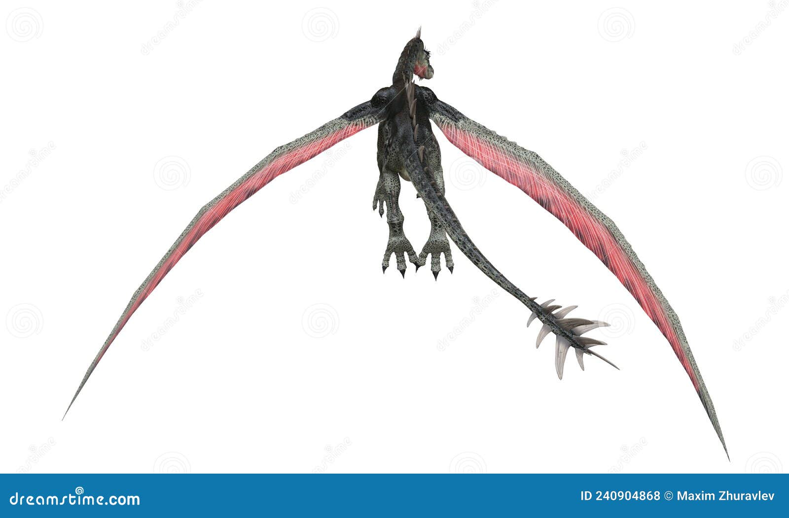 Fantasy Flying Dragon Isolated on White 3d Illustration Stock ...