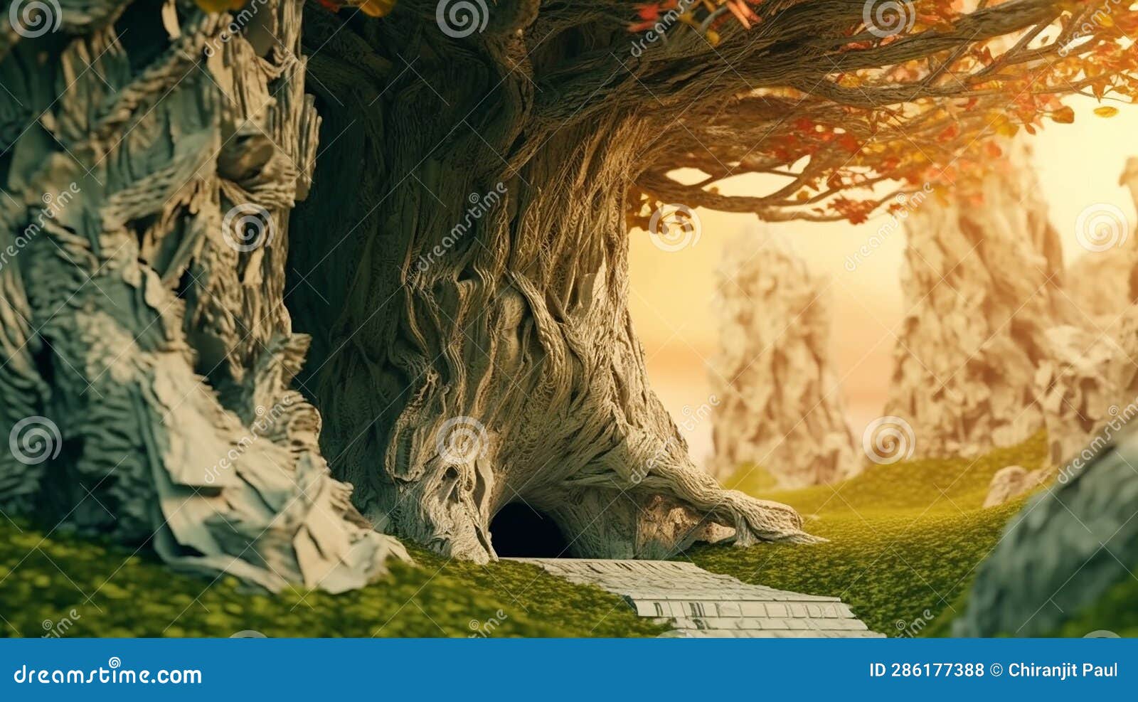 Fantasy Forest with Paper, Natural Forest Paper Tree , Old Newspaper ...