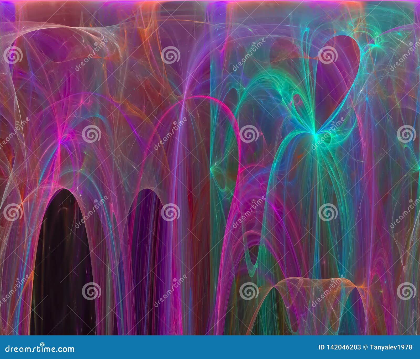 Abstract Fractal Magic Backdrop Dynamic Render Wave Creativity Science ...