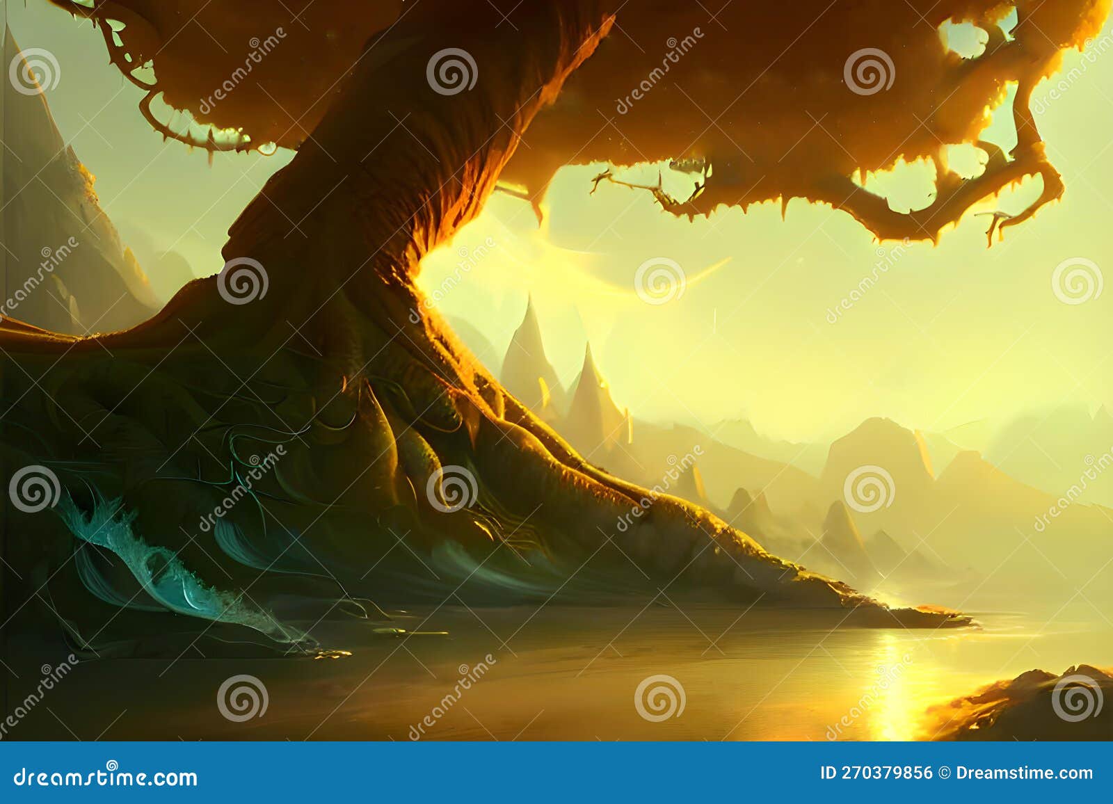 Fantasy Frontier.Generative AI Stock Illustration - Illustration of ...