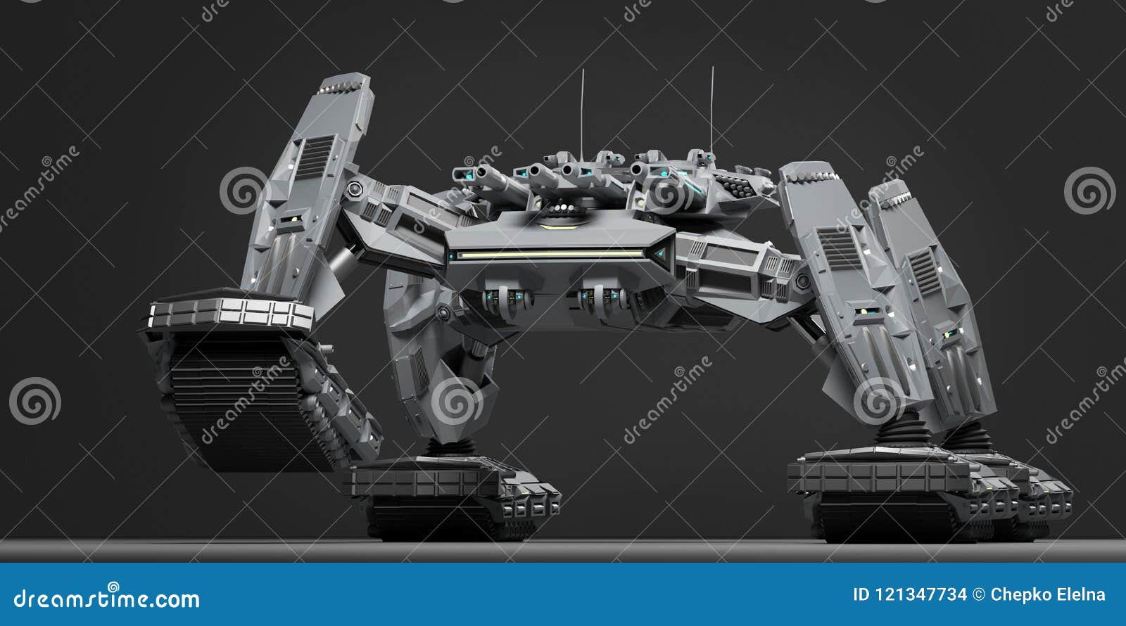 Futuristic Artillery Tank Stock Image | CartoonDealer.com #11108875