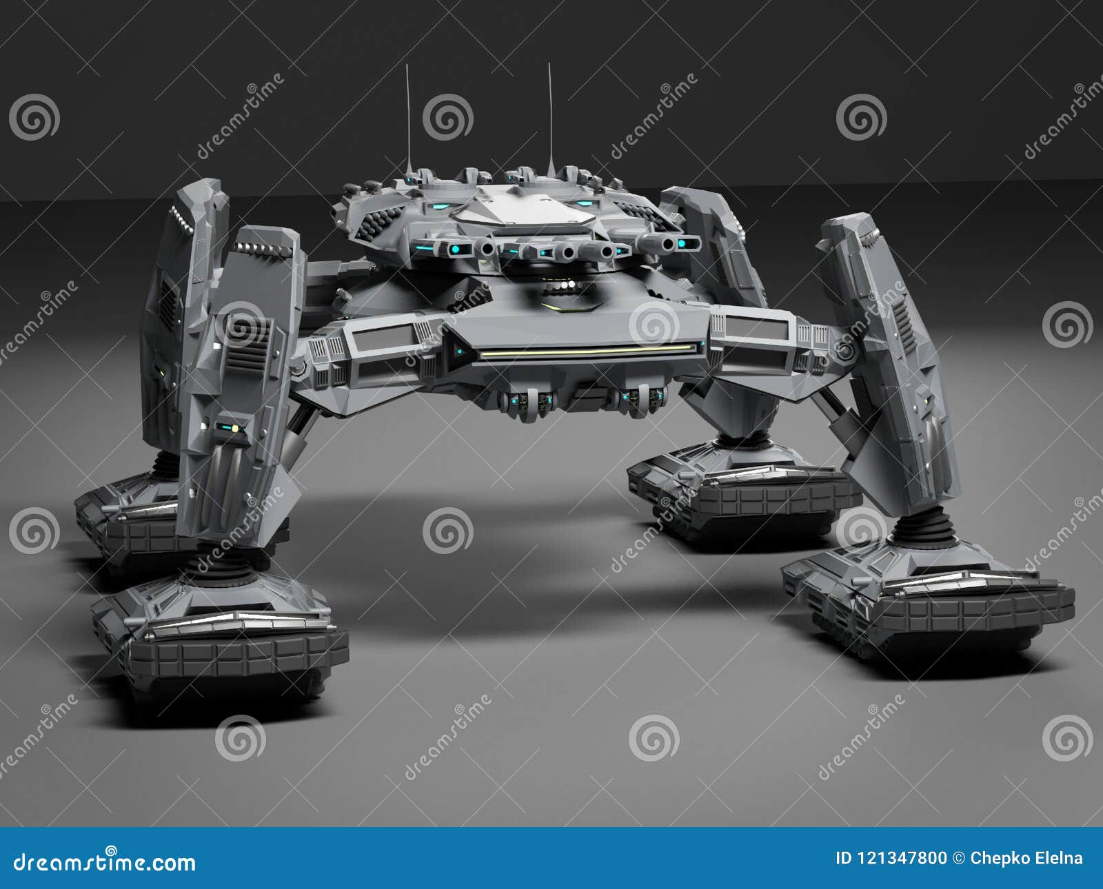 Fantasy Futuristic Walking Tank. Original Idea and Modeling Author ...