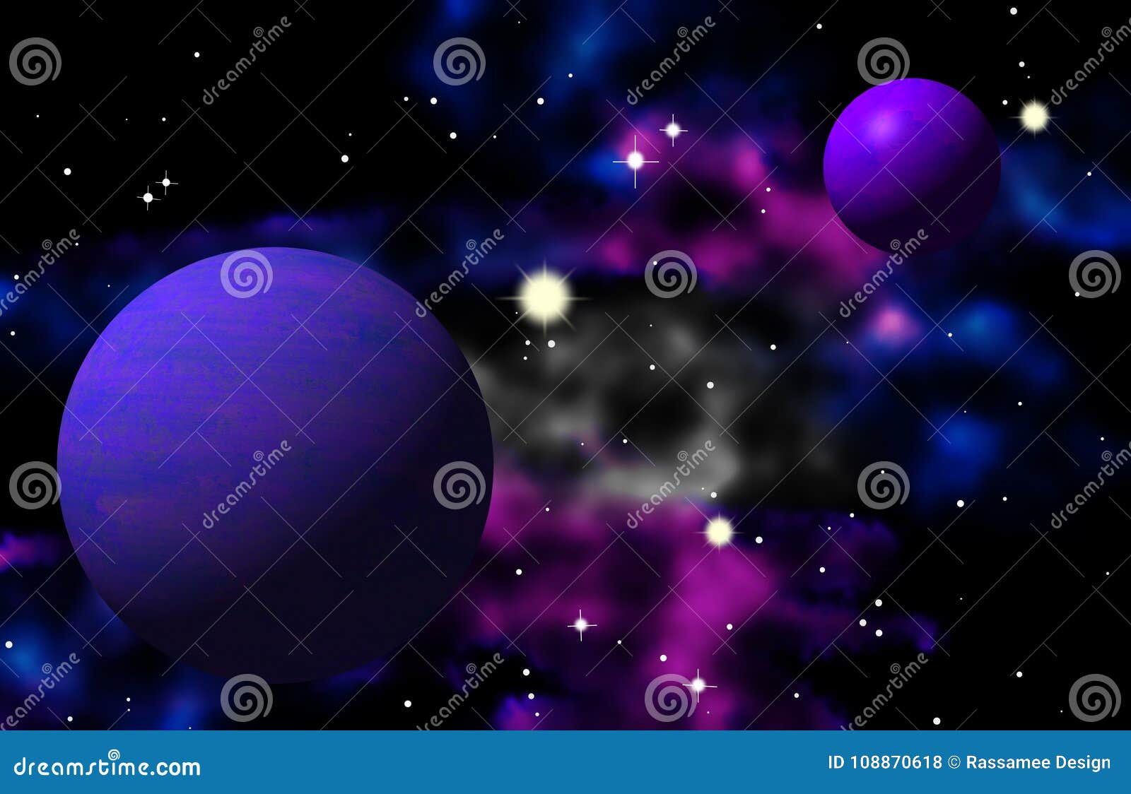Fantasy Galaxy Graphic Design Wallpaper Stock Illustration ...