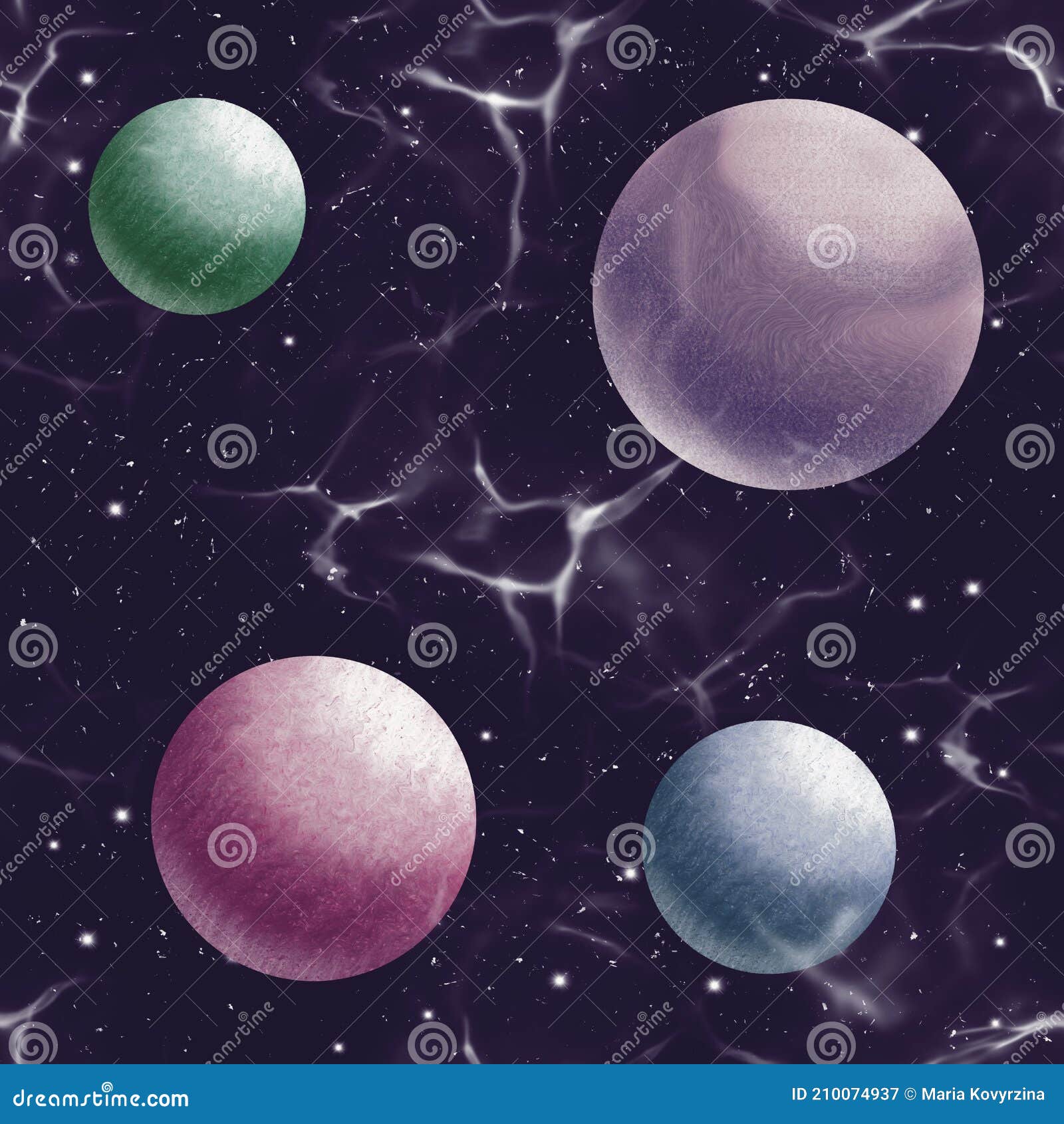 Colourful Planets Shows Solar System And Globalise Stock Photo ...