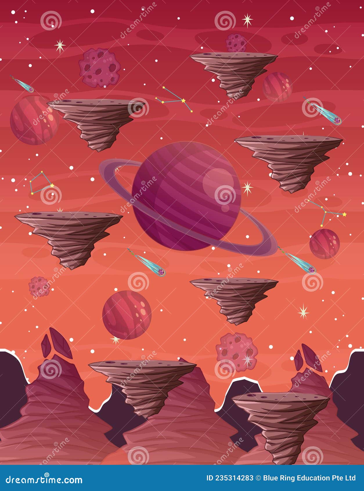 Fantasy Galaxy Space Background Stock Vector - Illustration of graphic ...