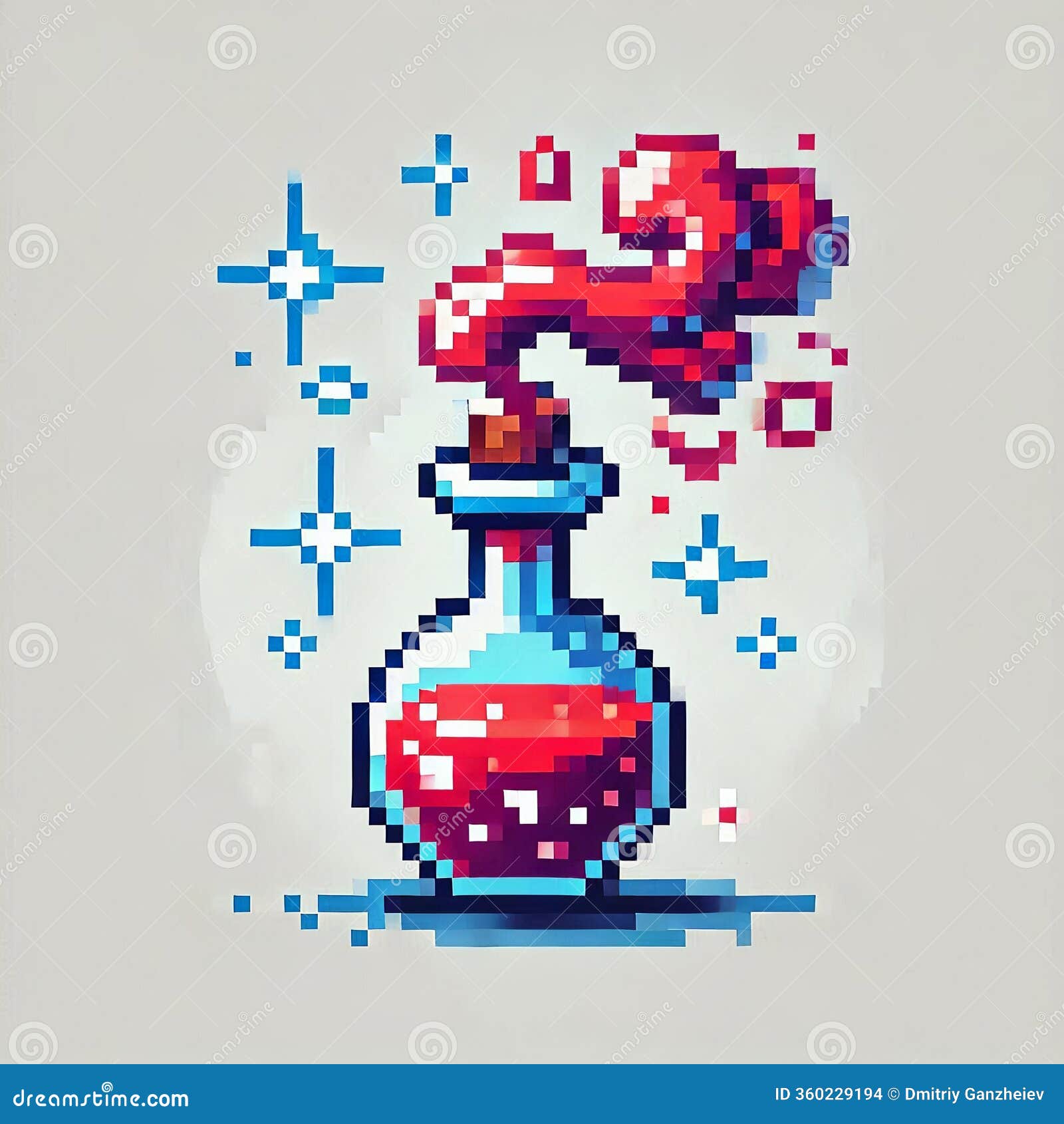 Fantasy Game Fire Potion stock illustration. Illustration of adventure ...
