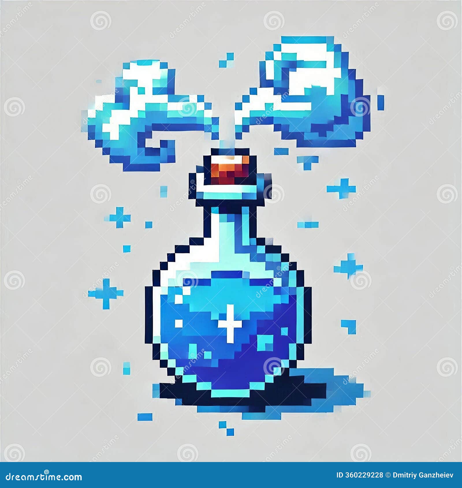 Fantasy Game Ice Potion stock illustration. Illustration of mana ...
