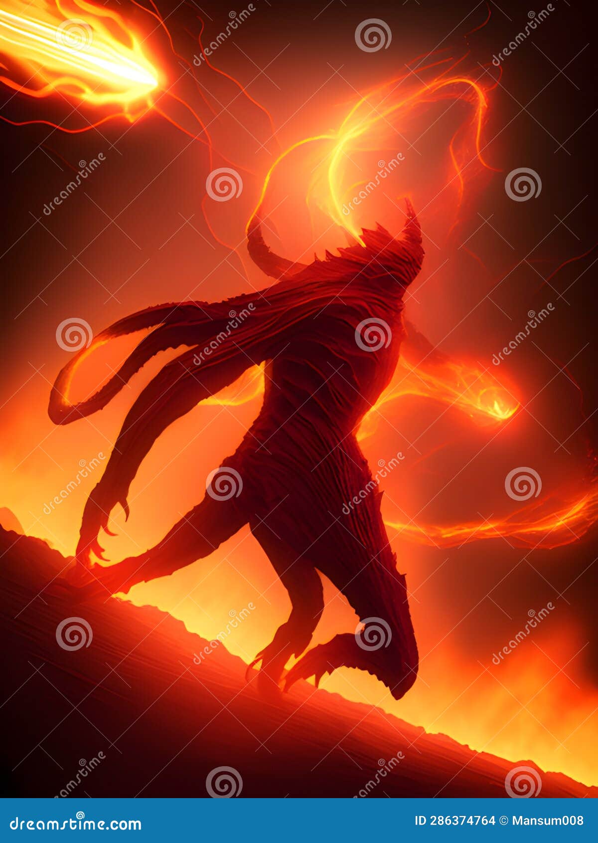 Fantasy Ghost in the Hell, Ai Generated Stock Photo - Image of demon ...