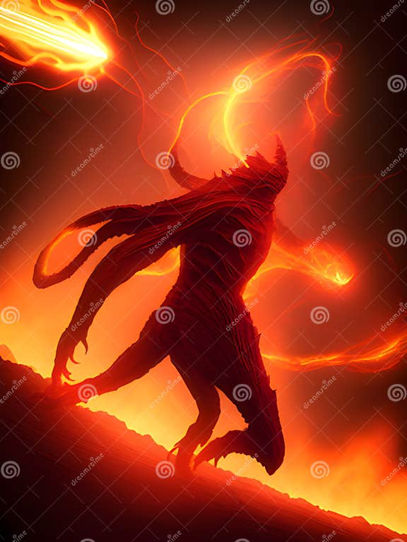 Fantasy Ghost in the Hell, Ai Generated Stock Photo - Image of demon ...