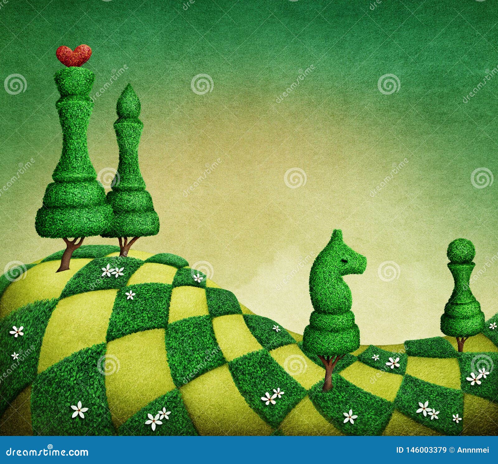 Green chess pieces stock illustration. Illustration of background ...