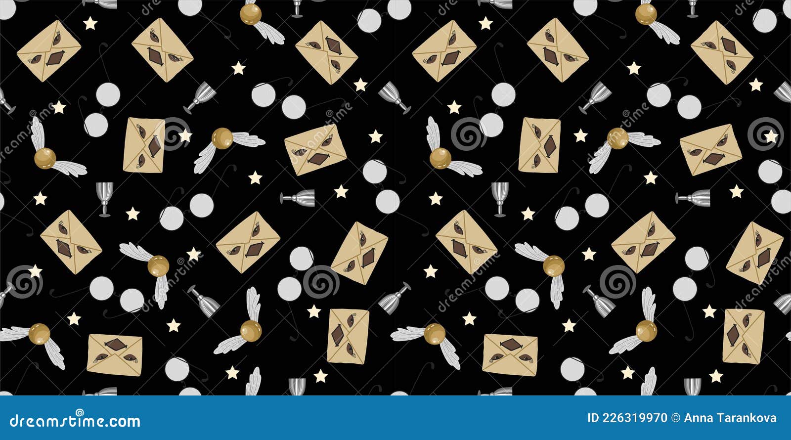 Fantasy Harry Potter, Great Design for Any Purpose. Magic Seamless ...