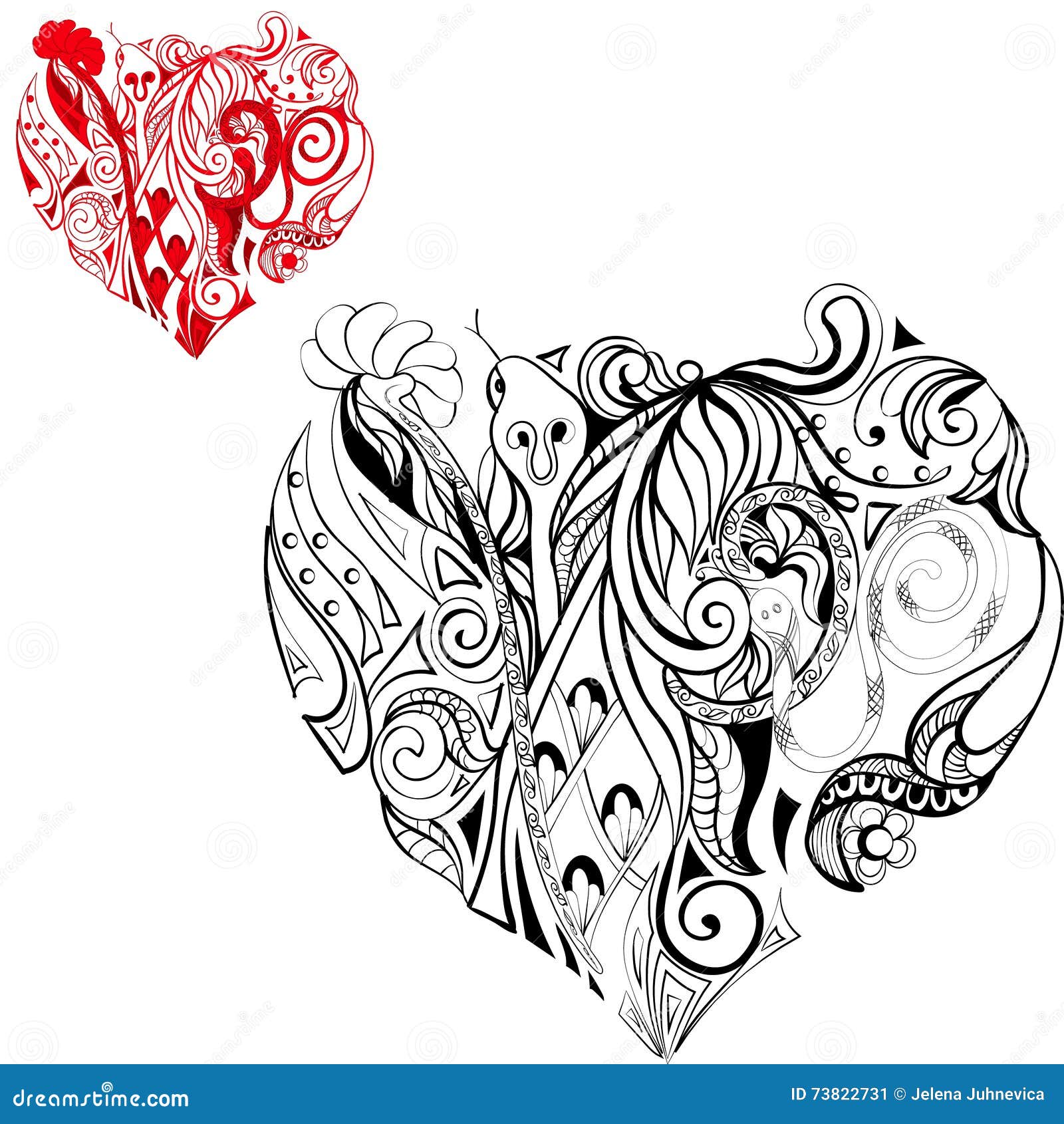 Fantasy hearts stock illustration. Illustration of presentation - 73822731