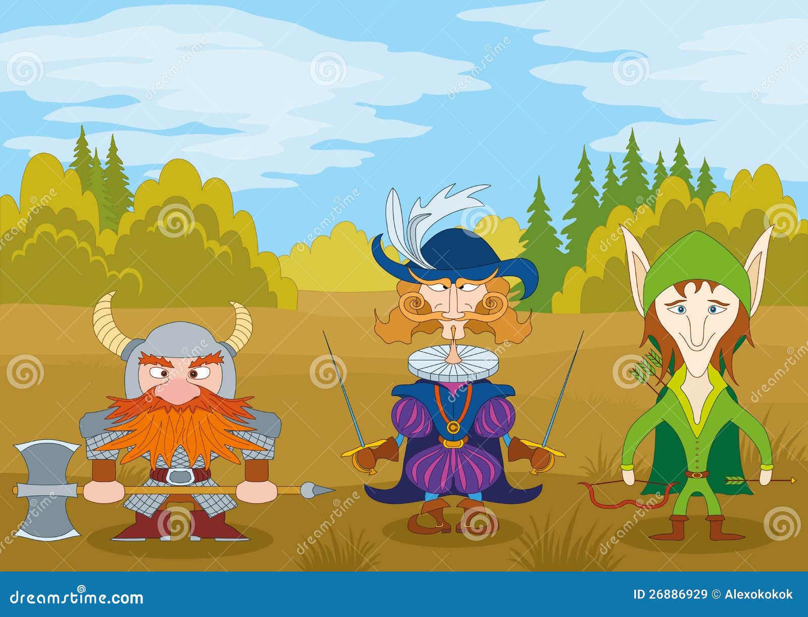 Fantasy Heroes, Set Avatar, Contour Cartoon Vector | CartoonDealer.com ...