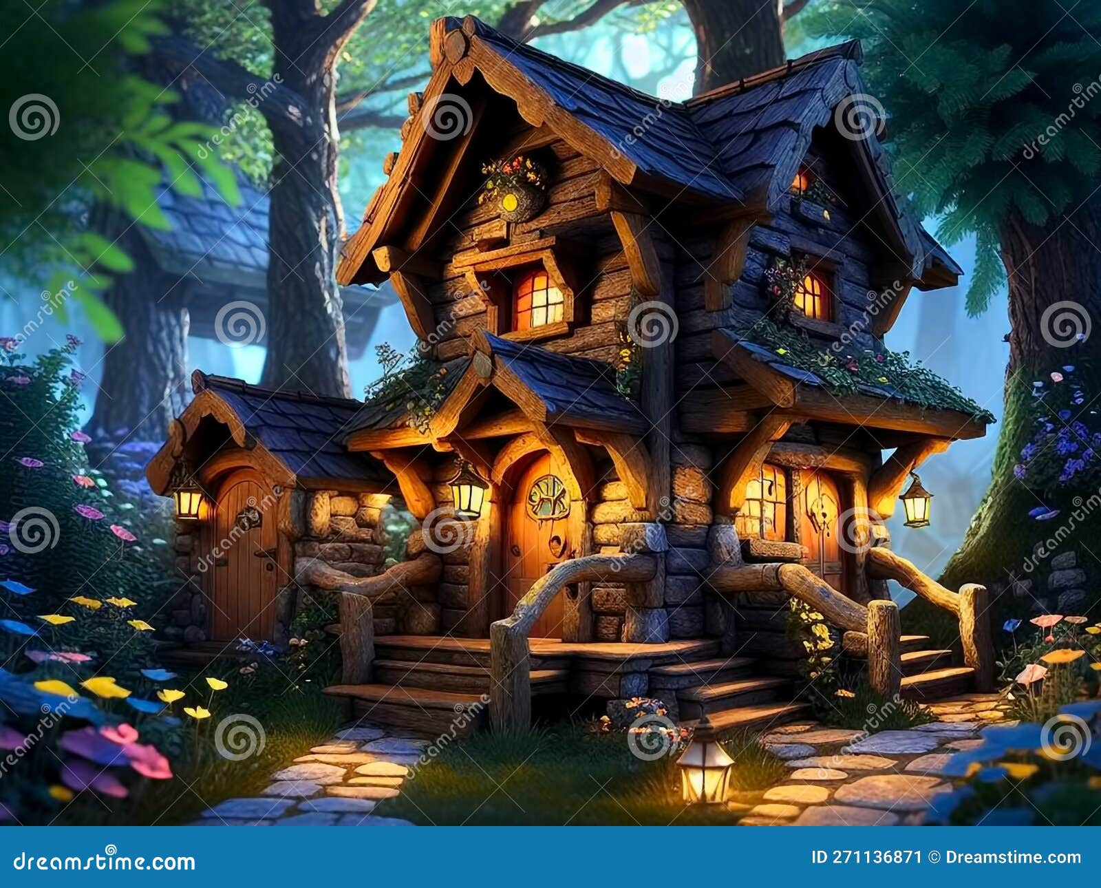 Fantasy Hobbit House Royalty-Free Stock Photo | CartoonDealer.com ...